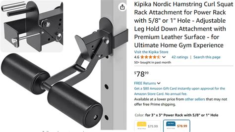Kipika Nordic Hamstring Curl Squat Rack Attachment Like New Rio Grande Trade