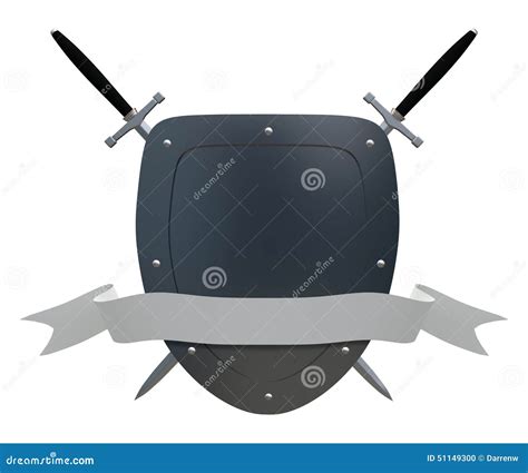 Swords Shield Scroll Stock Illustration Illustration Of Sword 51149300