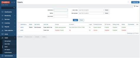 zabbix users and user groups zabbix 7 monitoring