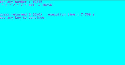 c program to find prime factors of any number without using single loop