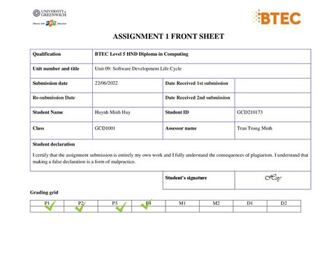 assignment 1 software development life cycle sdlc pass