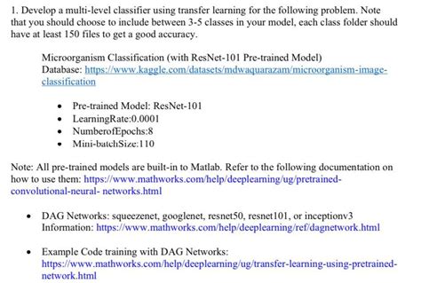 solved 1 develop a multi level classifier using transfer