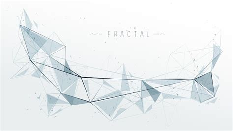 Premium Vector Mesh Object Fractal Design With Connected Lines Vector Abstract Background Low