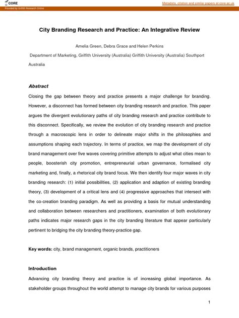 City Branding Pdf Brand Methodology