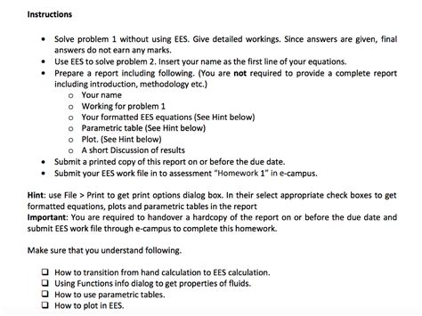 Solved Instructions Solve Problem 1 Without Using Ees Give