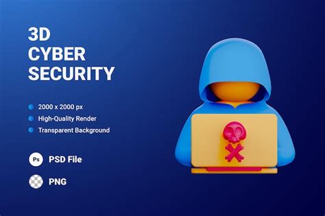 Premium Psd 3d Icon Illustration Hacking