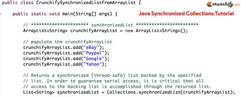 What Is Java Synchronized Collections Complete Tutorials Using Java