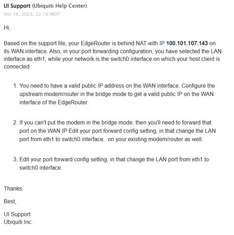 Port Forwarding With A Nat Issue Rubiquiti