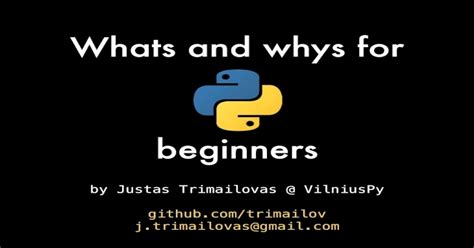Whats And Whys For VilniusPyvilniuspy Lt Slides Whats And Whys For