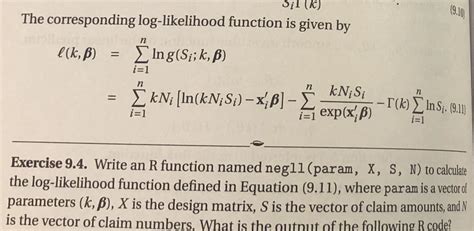 solved the corresponding log likelihood function is given by