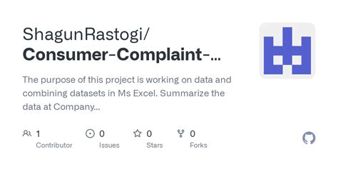 GitHub ShagunRastogi Consumer Complaint Analysis The Purpose Of This Project Is Working On