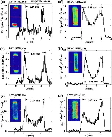 12 Line Profiles Of Ip Images Used To Calculate Hydrogen Diffusivity