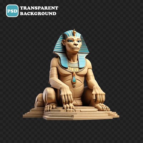 premium psd sphinx icon isolated 3d render illustration