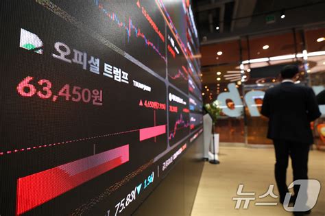 트럼프 밈코인 오피셜 트럼프 국내 마켓 상륙 뉴스1