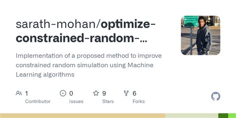 Github Sarath Mohanoptimize Constrained Random Using Machine Learning Implementation Of A
