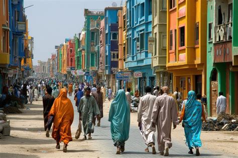 A Bustling Street In Massawa Eritrea Vibrant And Cultural Urban Setting Stock Image Image
