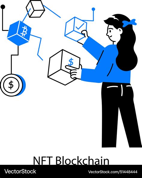 Nft Blockchian Royalty Free Vector Image Vectorstock