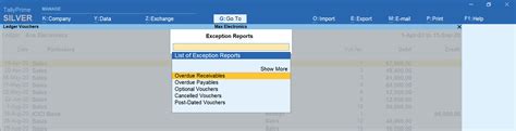 Tallys Exception Reporting To Address Data Anomalies