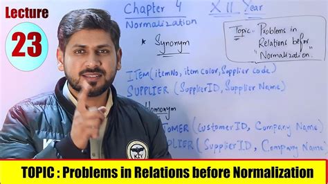 Lecture 23 Problems In Relations Before Normalization 2nd Year