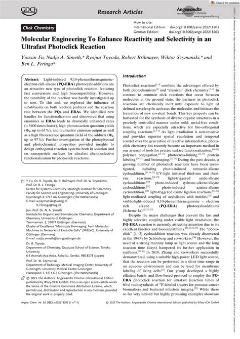 Pdf Molecular Engineering To Enhance Reactivity And Selectivity In An