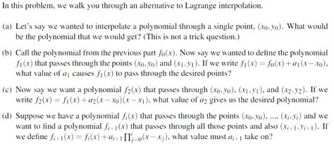 Solved In This Problem We Walk You Through An Alternative Chegg
