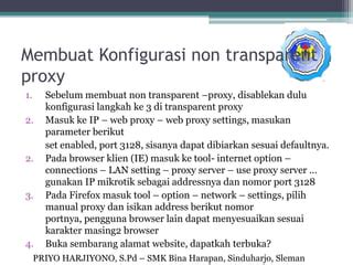 Web Proxy Pada Mikrotik PPTX