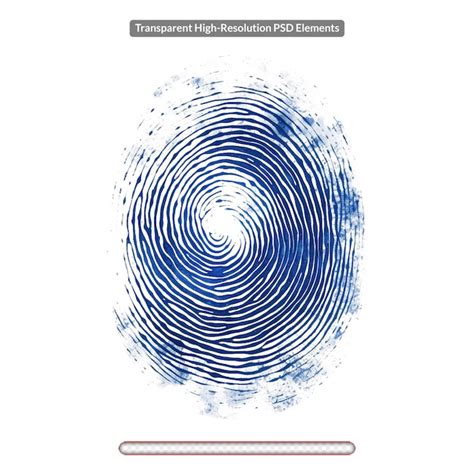 Premium Psd Fingerprint Pattern Isolated On White