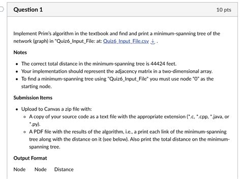 Implement Prim S Algorithm In The Textbook And Find Chegg