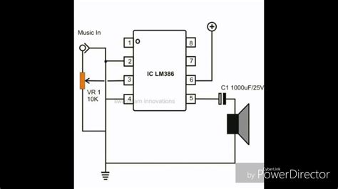 noise less lm386 audio amplifier circuits simple youtube