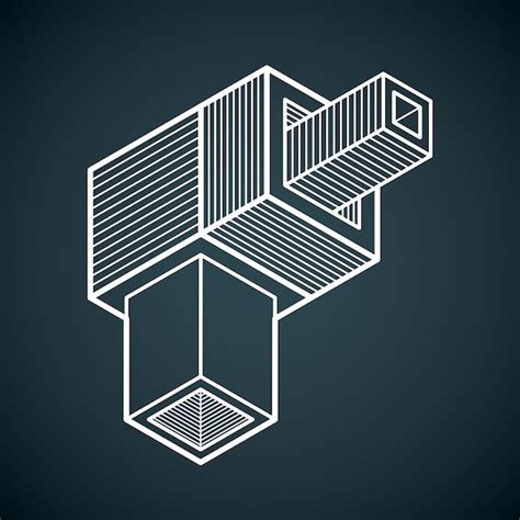Premium Vector Abstract Three Dimensional Shape Vector Design Cube
