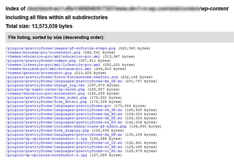 How Big Is My Website How To Get A List Of All Files And Directories