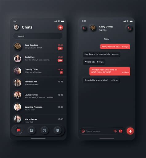 UI UX Chat App Neumorphism Behance
