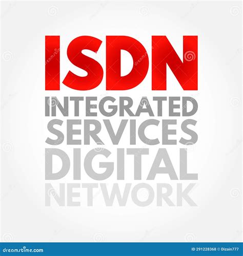 Isdn Integrated Services Digital Network Acronym Technology Concept