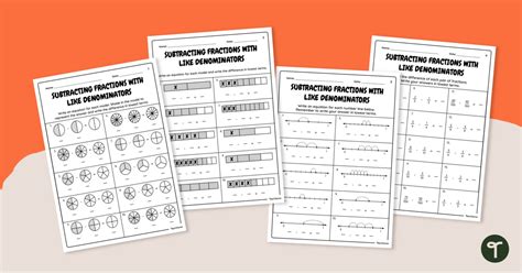 Addition Of Fractions With Same Denominators Worksheet Digital