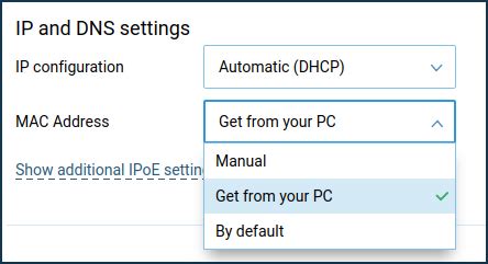 Changing A WAN MAC Address Keenetic