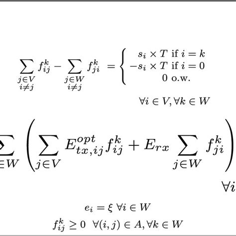 The Objective And Constraints Of The Mip Model Download Scientific