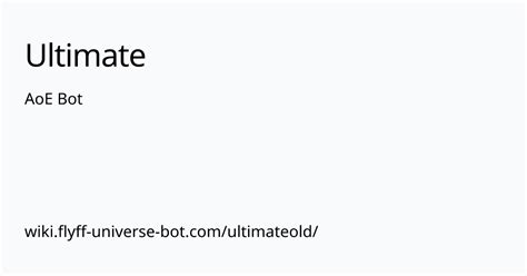 Aoe Bot Ultimate