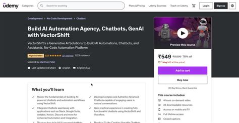 Manthan Patel On Linkedin Vectorshift Ai Chatbots Udemycourse