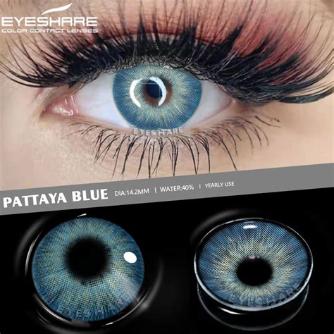 Eyeshare 눈용 컬러 콘택트 렌즈 천연 블루 콘택트 렌즈 회색 렌즈 연간 아름다운 눈동자 화장품 콘택트 렌즈 2 개null Aliexpress