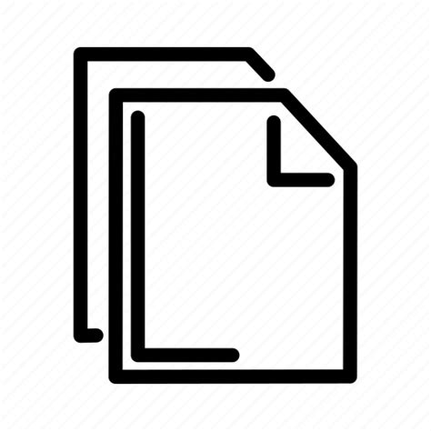 Copy Duplicate File Line Style Share Icon