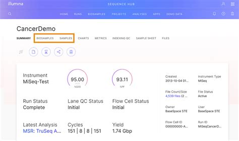 Illumina Basespace™ Sequence Hub User Interface Update