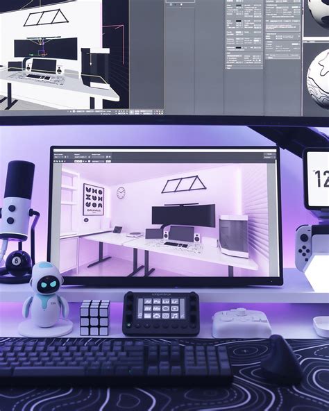 소옹 Desk Setup 데스크테리어 새로운 공간 배치 시뮬레이션🙌🏻 모션데스크를 배치했을때 어떻게 구성하면 좋을지 제가 주로 사용하는 3d프로그램을 이용하여