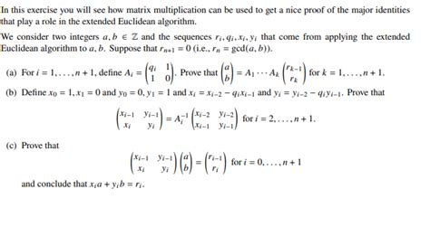 Solved In This Exercise You Will See How Matrix Chegg Com
