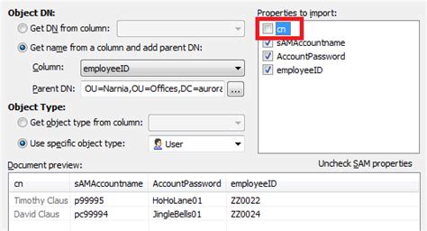 Import User Doesnt Set Objectdn Ok If Employeeid Is Src Adaxes Qanda