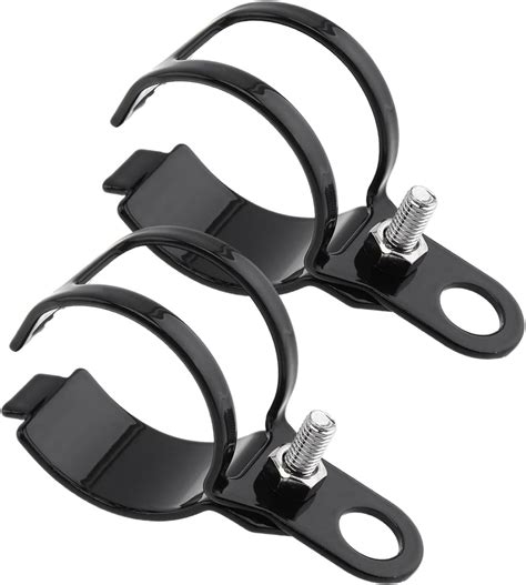 Sylvil 2pcs Motorcycle Fork Indicator Brackets Metal Front Turn Signal Light Holder