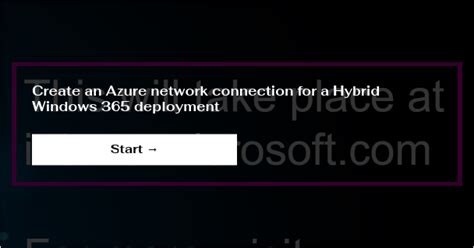 Create An Azure Network Connection For A Hybrid Windows 365 Deployment