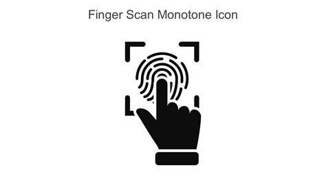 Finger Scan Monotone Icon In Powerpoint Pptx Png And Editable Eps Format PPT Slide