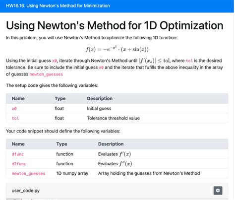 Solved Using Newtons Method For 1d Optimization In This