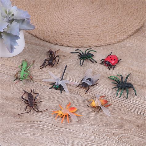 10funny Assorted Figure Realistic Bugs Plastic Ins Grandado