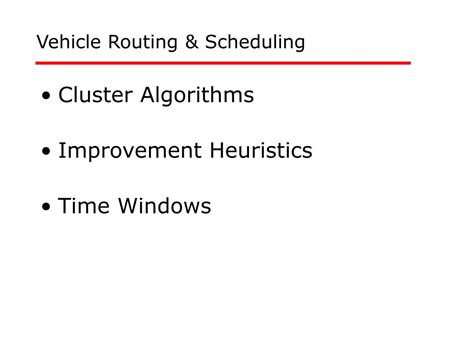 Ppt Vehicle Routing And Scheduling Powerpoint Presentation Free